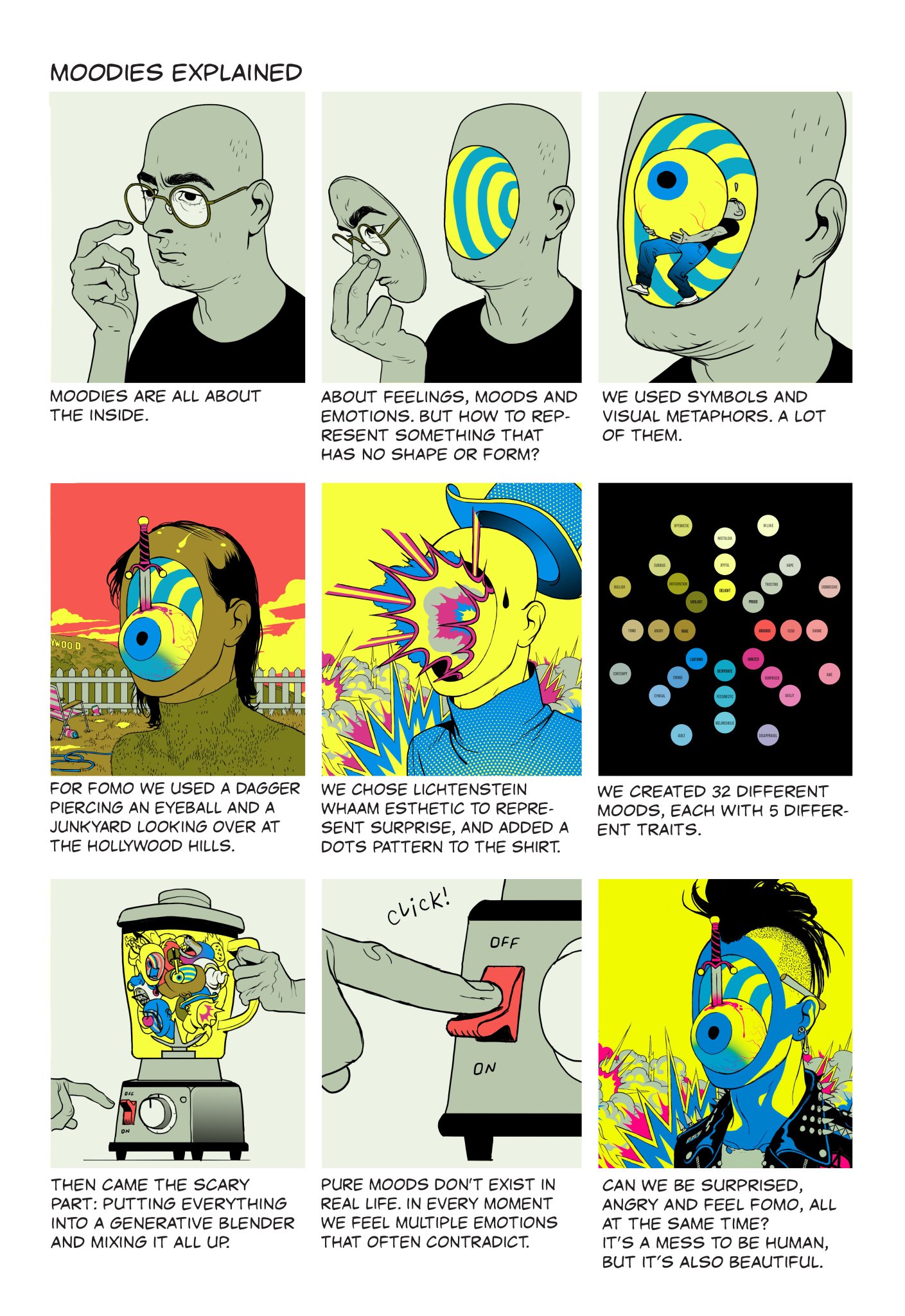 Moodies: the anti-emojis by Asaf and Tomer Hanuka - Niio Blog